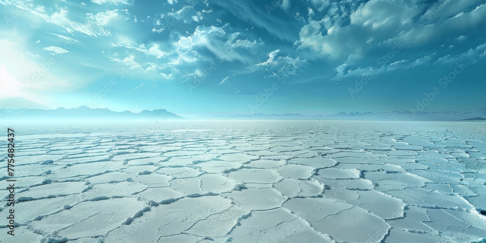 A salt flat texture, inspired by the vast Salar de Uyuni, with the ...