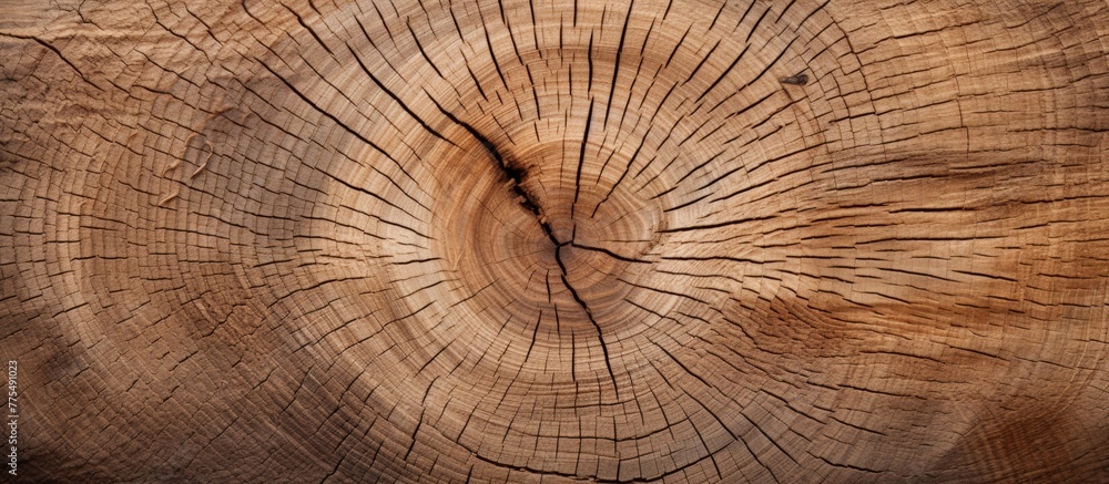 Detailed view of a thick tree trunk showing a prominent knot on its ...