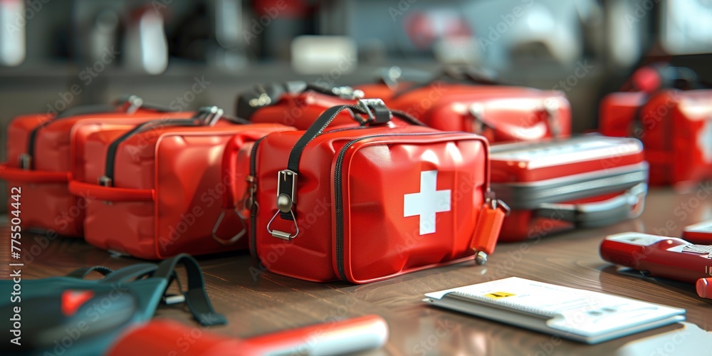 Emergency Preparedness: Organized emergency kits, evacuation plans, and ...