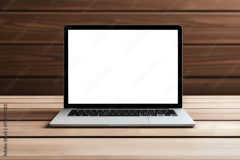 Front view of MacBook Pro mockup with transparent screen on transparent ...