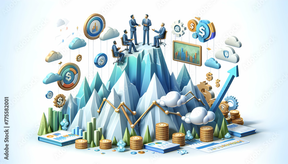 3d flat icon as Innovation Orbit An ad with planets orbiting innovation ...