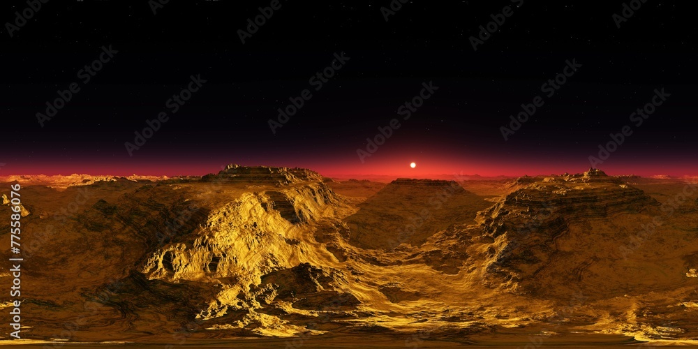 Mars, HDRI, environment map , Round panorama, spherical panorama ...