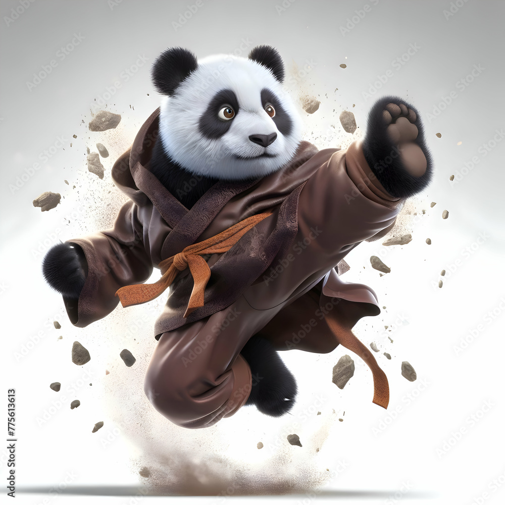 master kung fu panda animation Stock Illustration | Adobe Stock
