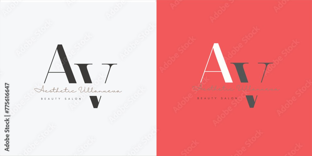 AV Letter Logo Design with Creative Modern Trendy Typography. premium ...