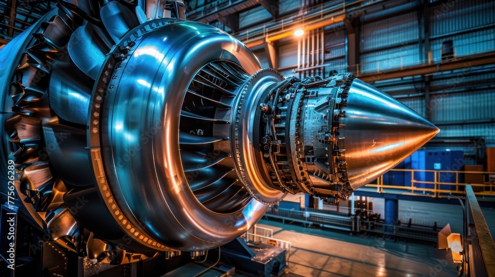 Foto de Gas turbine engines are the power plants of the aircraft ...