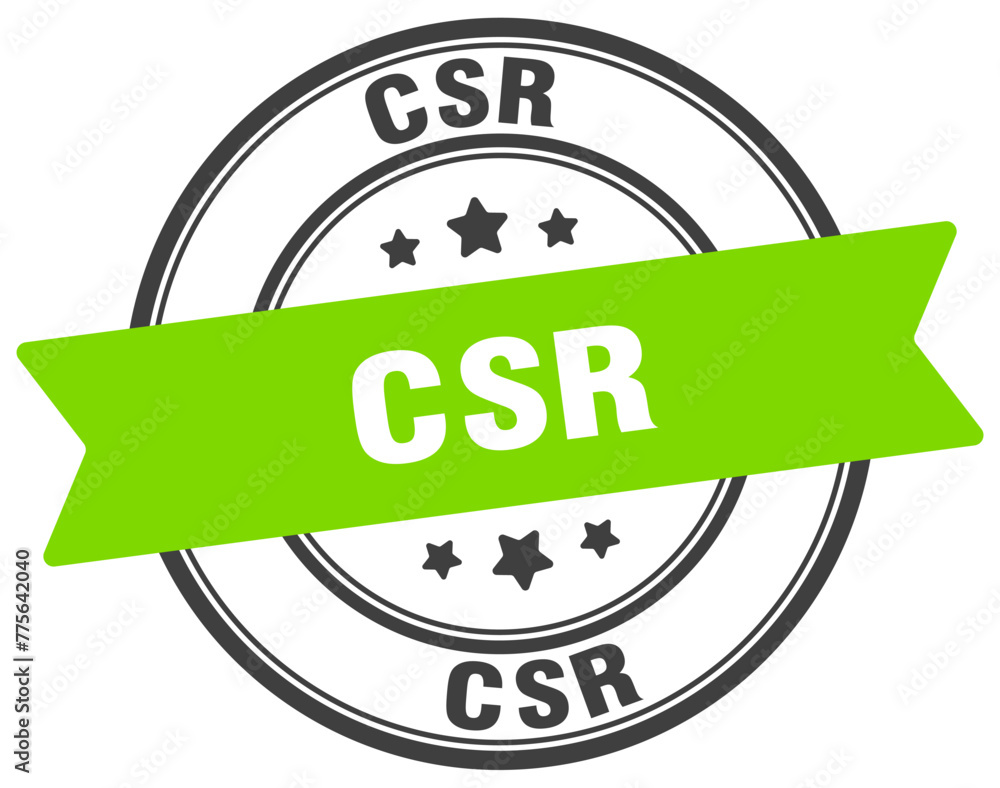 csr stamp. csr label on transparent background. round sign Stock Vector ...