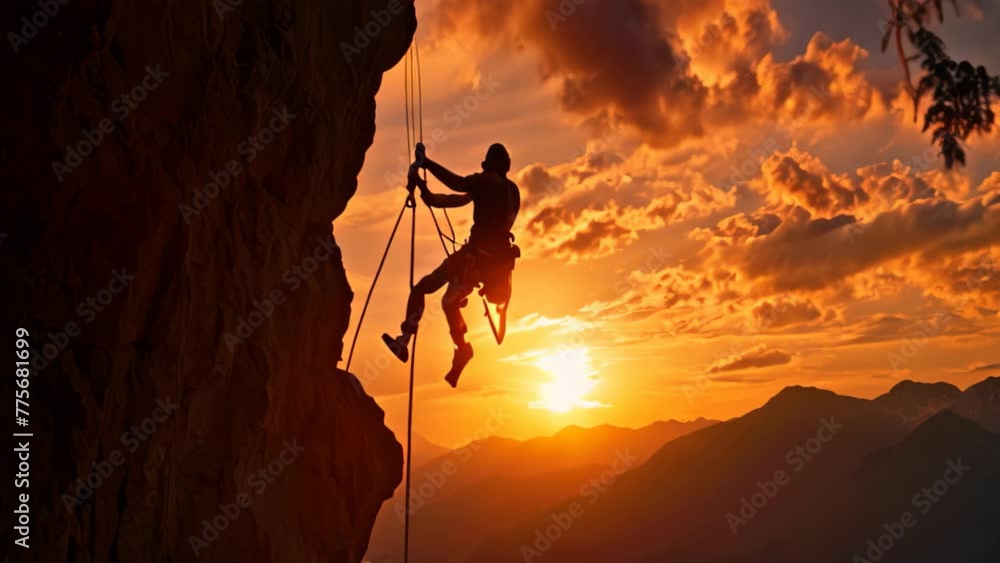 Witness the breathtaking feat of a man as he conquers natures obstacle ...