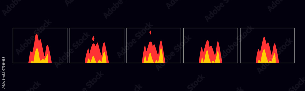 Fire Flame animation. Fire Animation sprites for cartoon animation ...