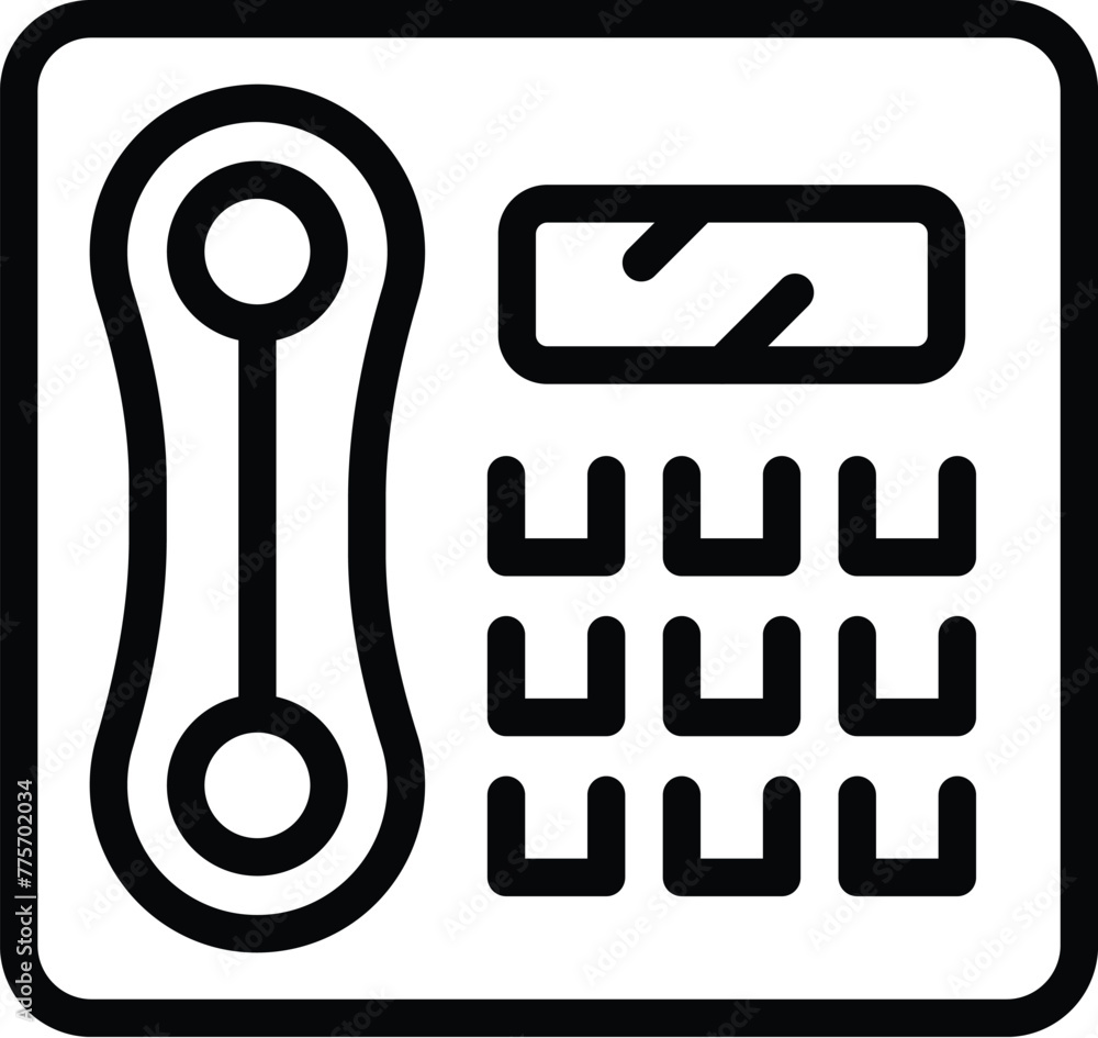 Poster Emergency monitoring phone icon outline vector – Wall Art ...