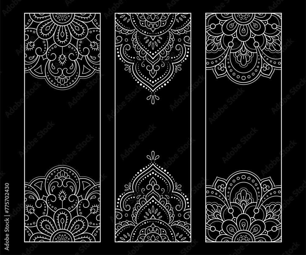 Printable bookmark for book - coloring. Set of black and white labels ...