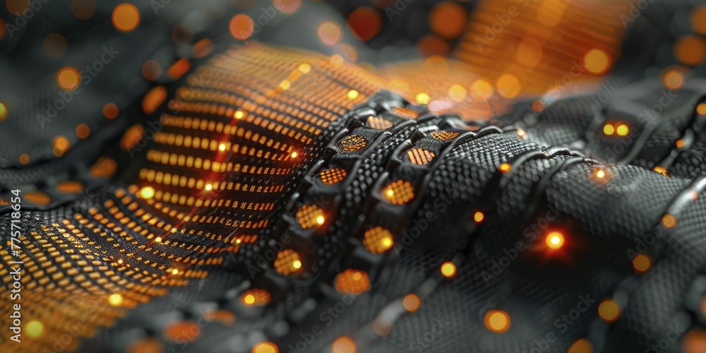 Biosensor patches for continuous monitoring of vital signs, close up on ...