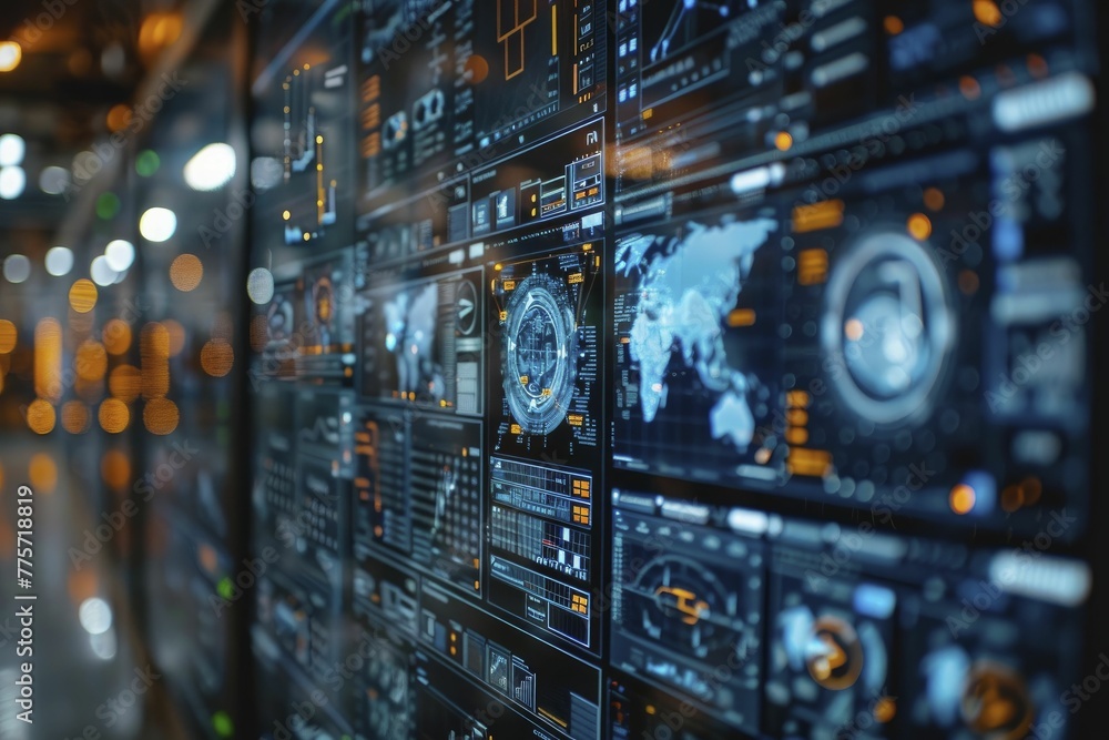 Deep learning based image recognition, close up on a monitor displaying ...