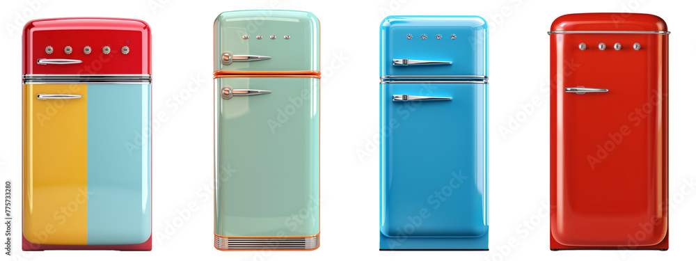 Classic fridge cutout png isolated on white or transparent background ...