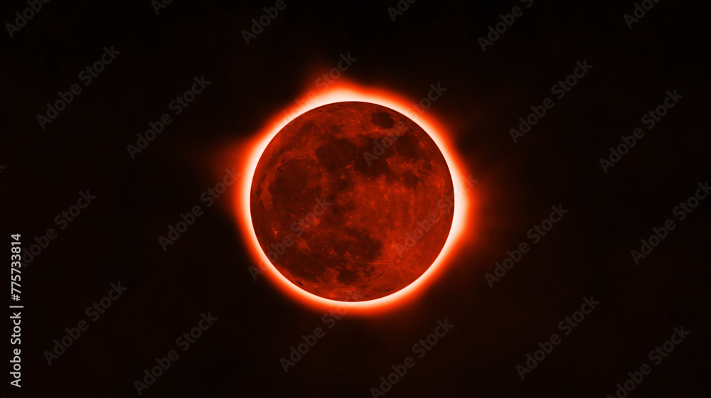 Foto de Solar Eclipse with cloud, Amazing scientific background, total ...