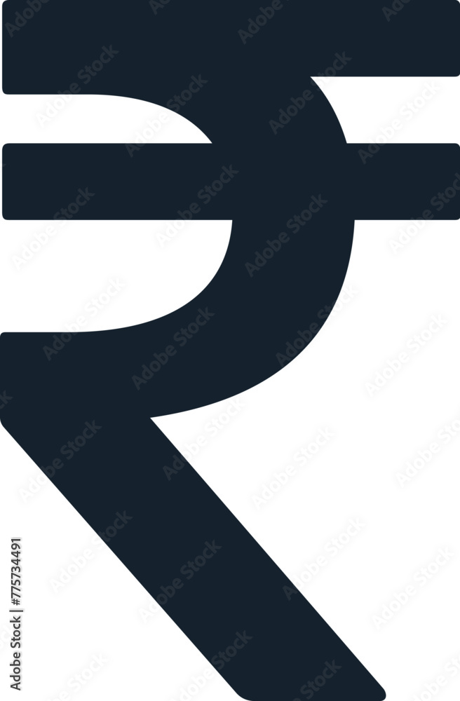 Vecteur Stock Rupee symbol icon in bold weight. Indian currency symbol ...