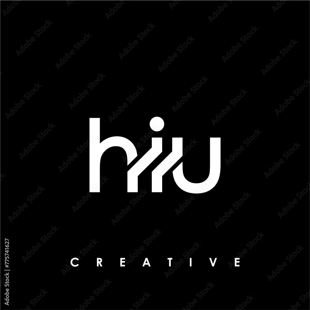 HIU Letter Initial Logo Design Template Vector Illustration Stock ...