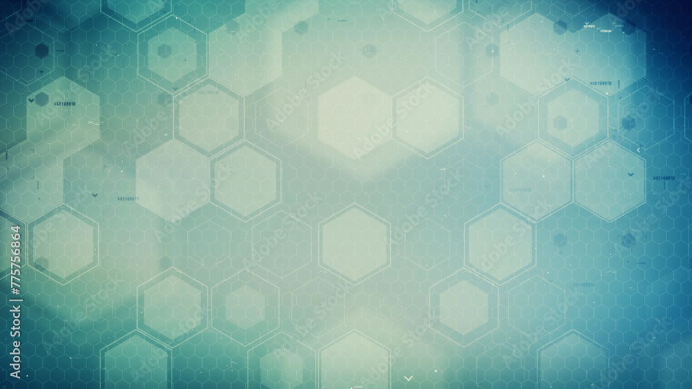 Editable Hexagon Science Background Stock Template | Adobe Stock