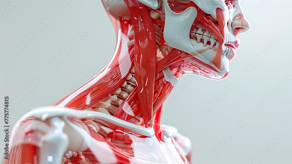 a shoulder and inner structures of the shoulder like bones, tissues and ...