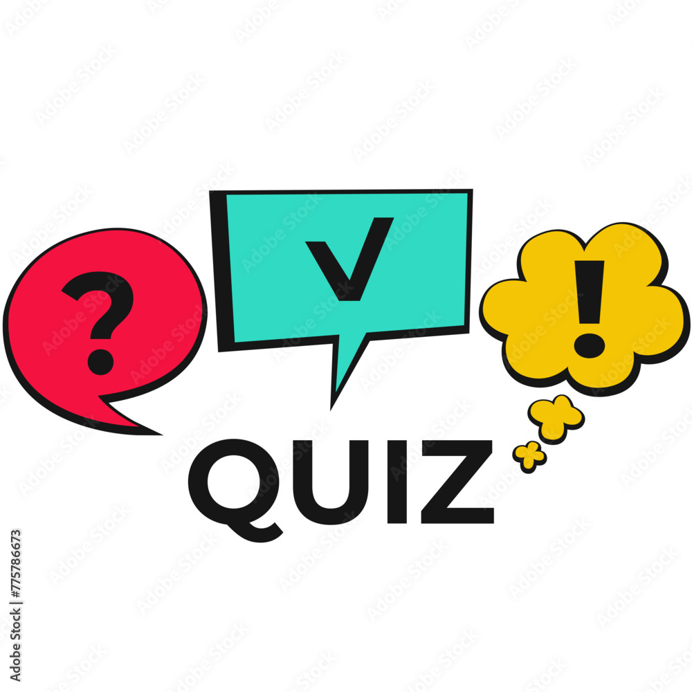 Quiz time label with question mark Stock Vector | Adobe Stock