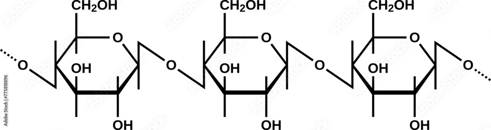 Cellulose structural formula, vector illustration Stock Vector | Adobe ...