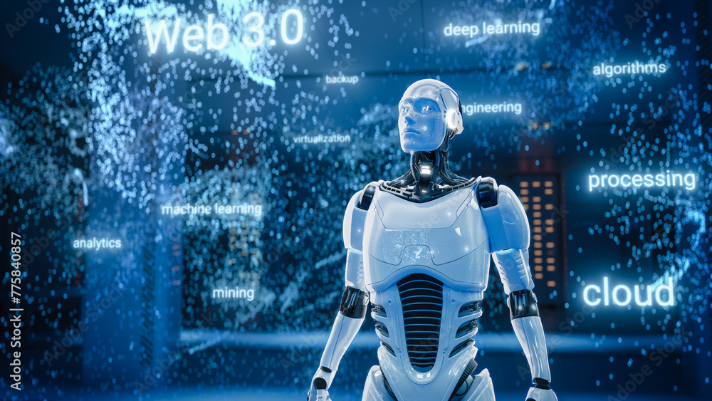 Artificial Intelligence Robot Activates Web 3.0 Virtual Interface ...