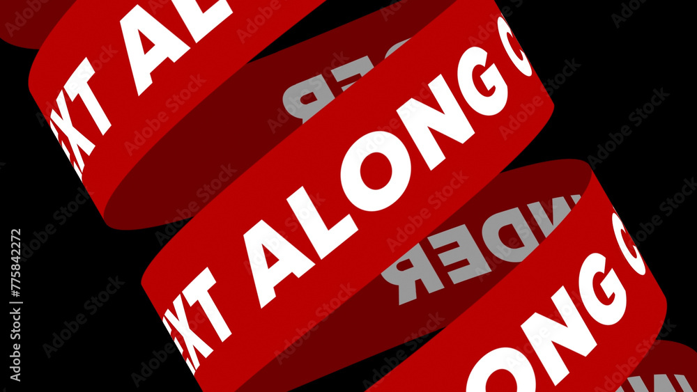 Cylindrical Repeated Text Banner Loop Stock Template | Adobe Stock