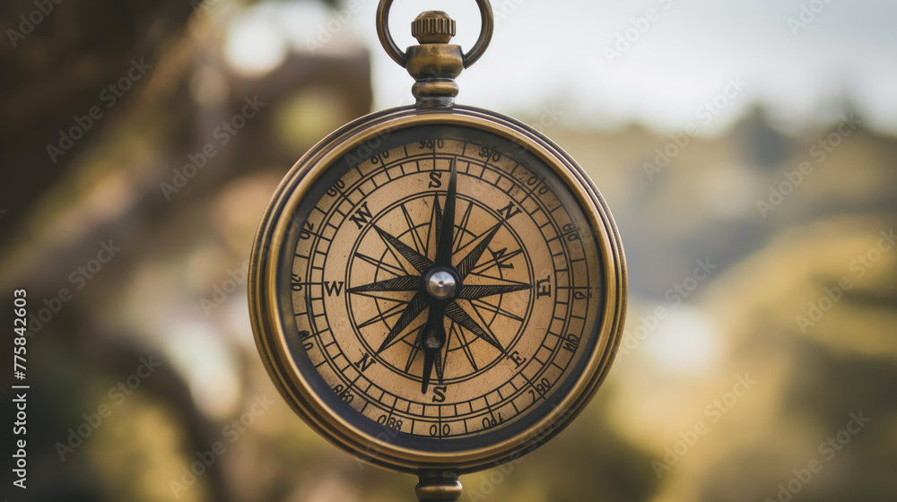 Vintage Compass: Navigational Tool for Historic Ships and Seafaring ...