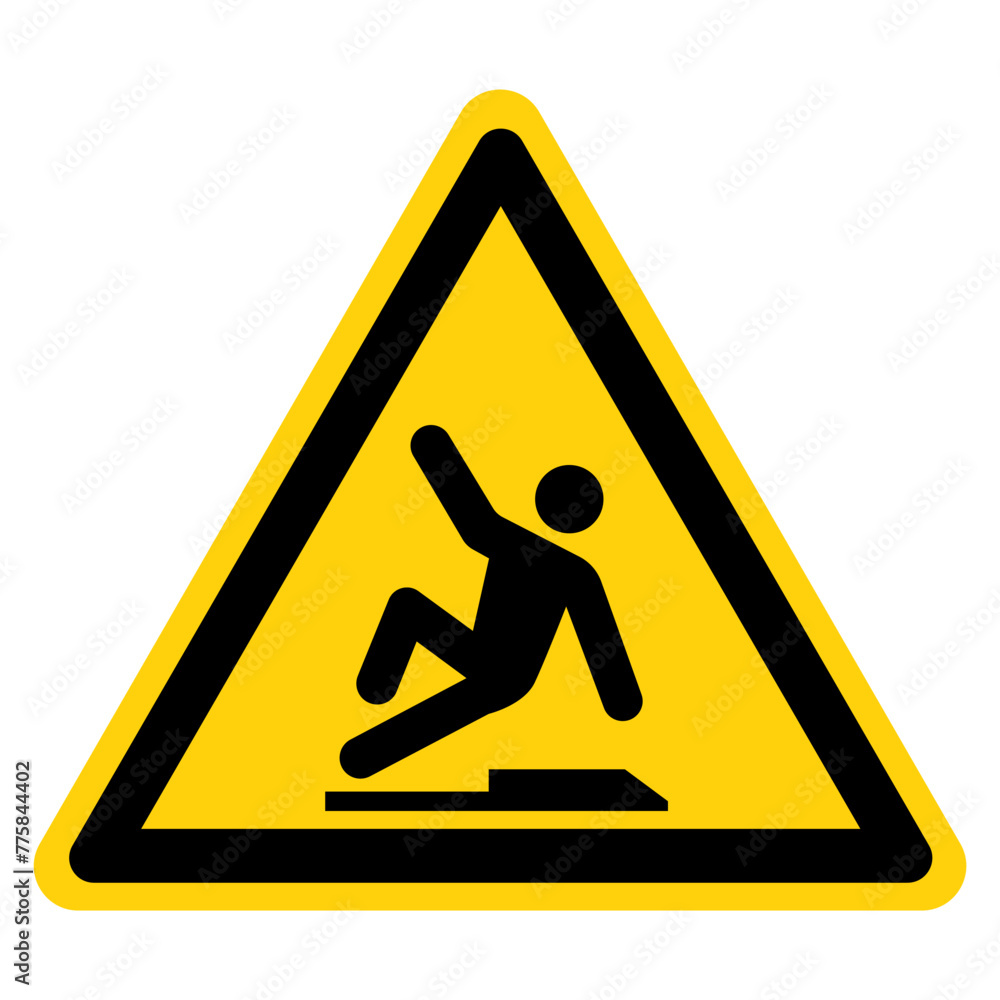 Watch Your Step Symbol Sign,Vector Illustration, Isolated On White ...