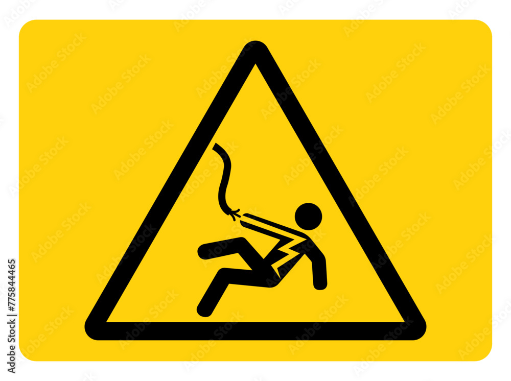 Electrical Hazard Symbol Sign, Vector Illustration, Isolate On White ...