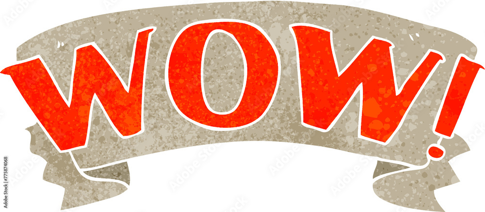 cartoon wow symbol Stock Illustration | Adobe Stock