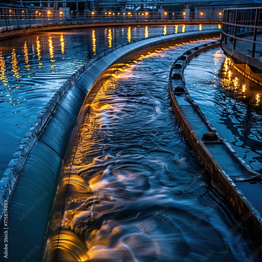 Wastewater Treatment System, Aeration tanks, Sedimentation basins ...