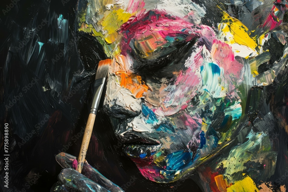 Imaginative Art creativity objects for paints work. Multicolored ...