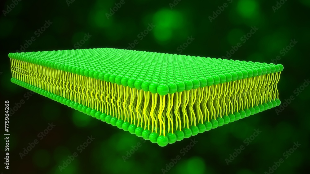 Lipids cell structure 3d Illustration Stock Illustration | Adobe Stock