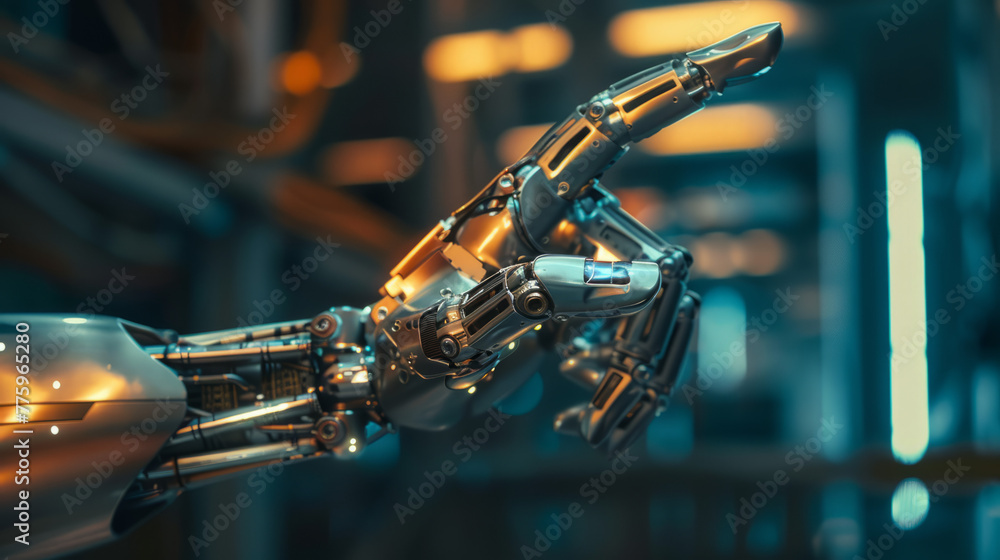 An illustration of a robotic arm skilled in performing precise and ...