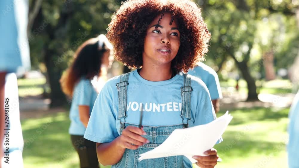 Plan, charity and activism for female volunteer, community service and ...