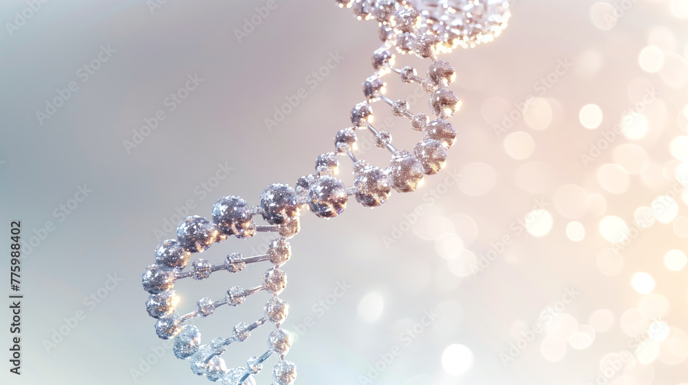 3D-rendered image of a DNA double helix forming the shape of the ...