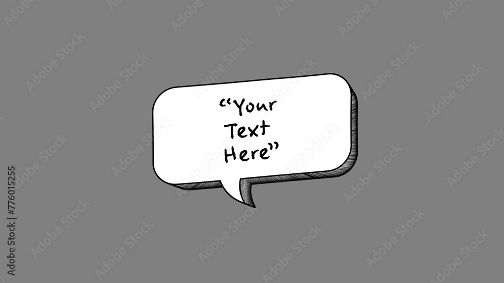 Comic Cartoon Style Text Bubble Speech Intro Stock Template | Adobe Stock