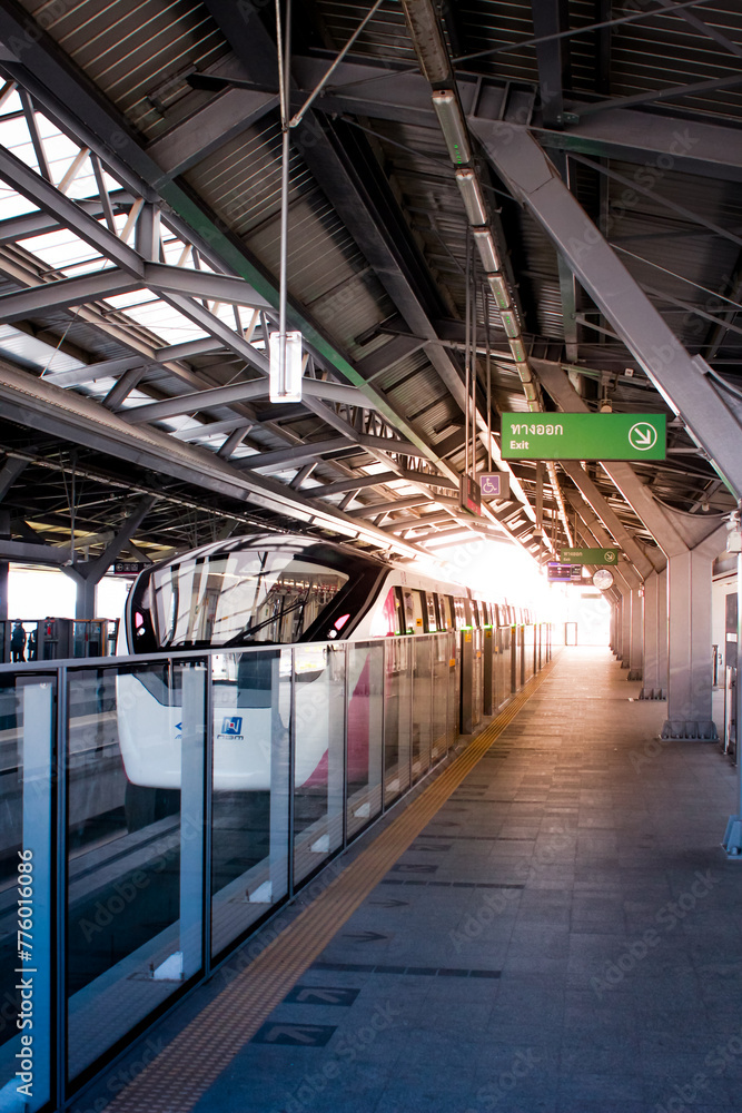 Bangkok, Thailand - January 05 2024 - Bangkok monorail with trains ...