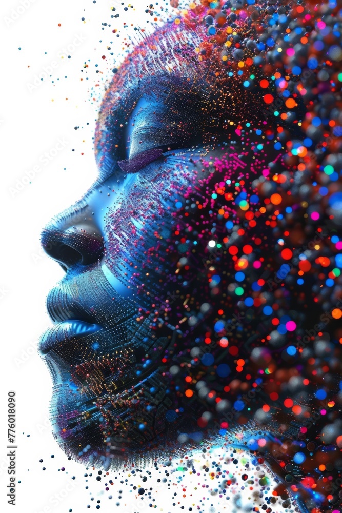 Digital artwork depicting a computer-generated interpretation of a ...