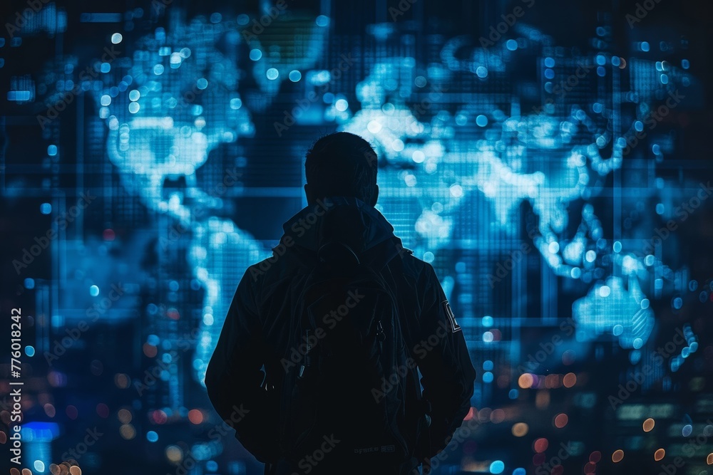 cybersecurity expert actively responding to a cyber threat, with their ...