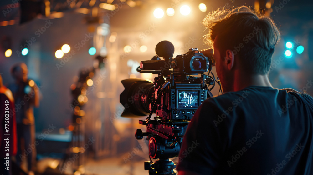 Professional cameraman - covering on event with a video, cameraman ...