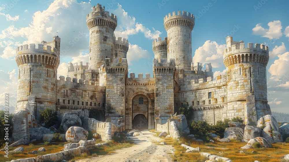 Medieval Castles: Photograph imposing castle structures, fortified ...