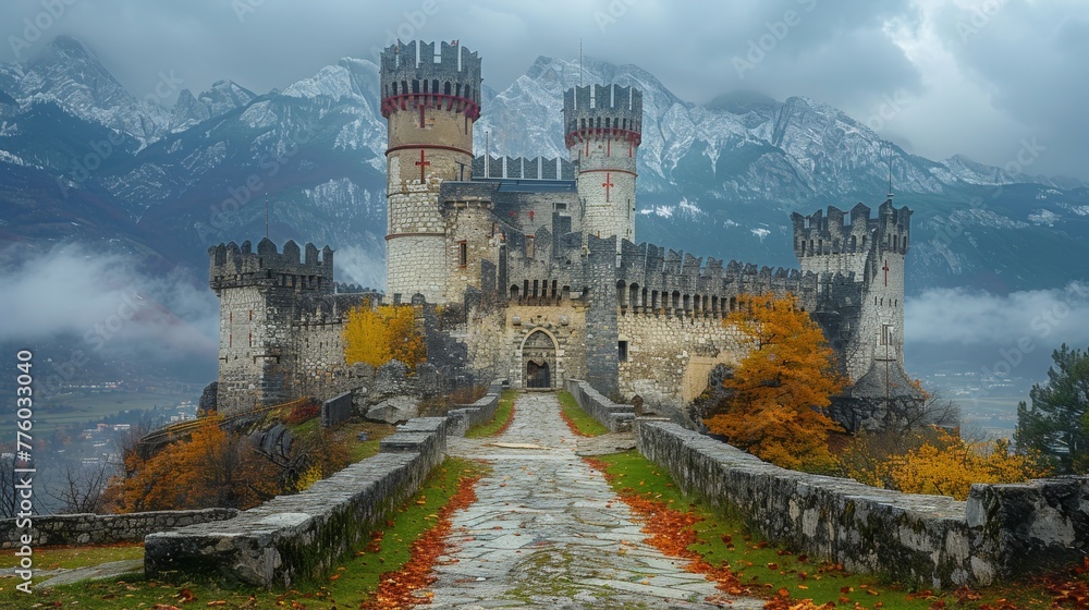 Medieval Castles: Photograph imposing castle structures, fortified ...