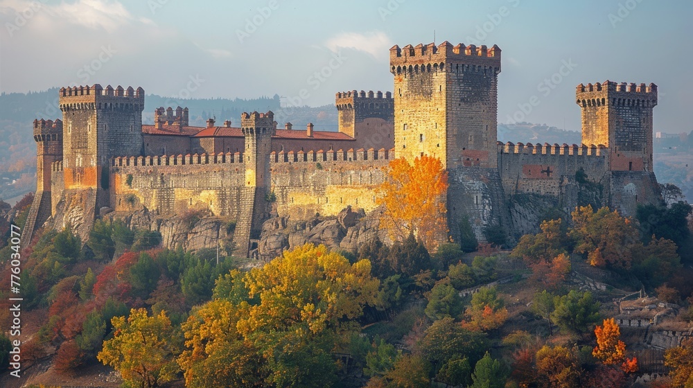 Medieval Castles: Photograph imposing castle structures, fortified ...