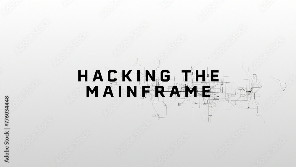 Computer Hacking Digital Distortion Title Intro Stock Template | Adobe ...