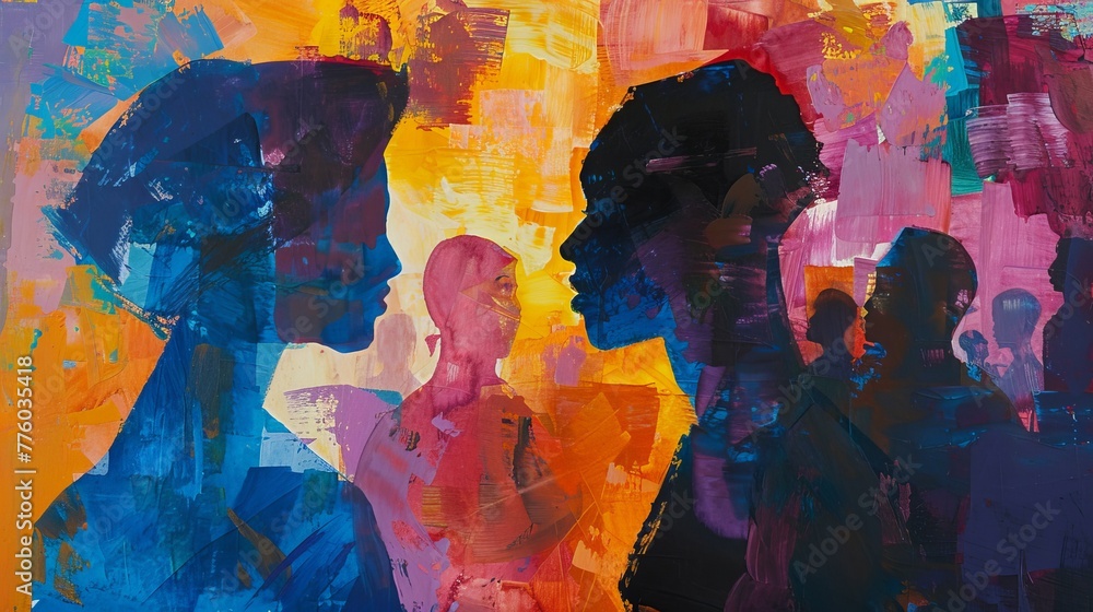 Conversion of Lydia Amidst the vibrant colors of a b AI generated ...