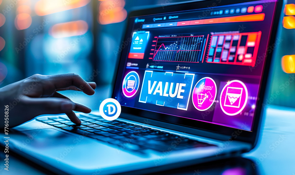 Concept of delivering value through digital business solutions, shown ... Concept of delivering value through digital business solutions, shown ...