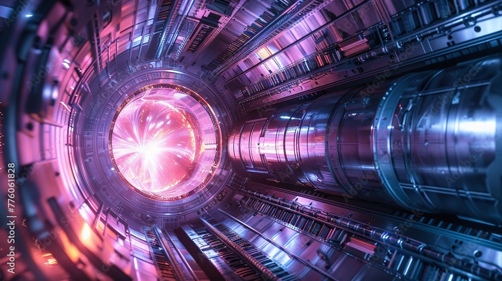 Fusion reactor core with magnetic confinement fields and plasma flows ...