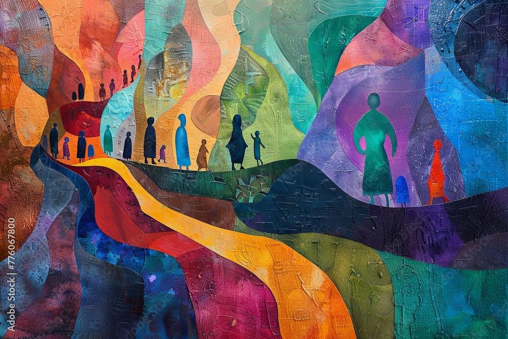 Exodus Expedition surreal Passover journey, where abstract figures ...