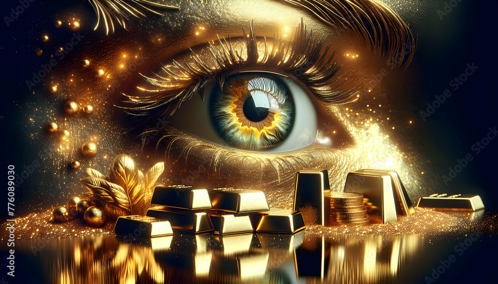 for advertisement and banner as Reflection of Riches The reflection in ...